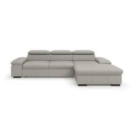 Ecksofa Home Affaire, B:286cm H:73cm T:174cm, grau, Luxus-Microfaser Lederoptik (100% Polyester);Luxus-Microfaser ALTARA NUBUCK (100%