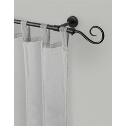 Gardinenstange Garesa, L:320cm &Oslash;:16mm, schwarz, Metall, Wohnzimmer, Gardinenstangen, "KROKUR", Vorhanggarnitur, verl&auml;ngerbar, Wandmontage, Spirale,