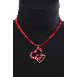 Allg&auml;u Rebell ALLG&Auml;U REBELL Damen Kette mit Anh&auml;nger "Wally", rot, Basic, Metall, Halsketten, mit Gassteinen