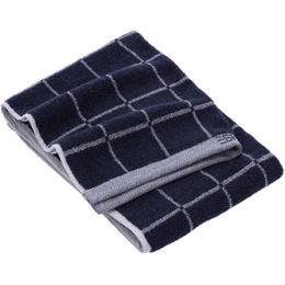 Handtuch Esprit, B:50cm L:100cm, blau, Walkfrottier, Obermaterial: 100% Baumwolle, Handt&uuml;cher, "Melange Cube", im Karodesign