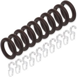 Gardinenring Liedeco, &Oslash;:2,8cm, braun, Materialmix, Gardinenbefestigungen, f&uuml;r Gardinenstangen &Oslash; 28 mm