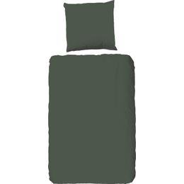 Bettw&auml;sche, gr&uuml;n, PURE LUXURY COLLECTION, Microfaser, Obermaterial: 100% Polyester, Jugendzimmer, Bettw&auml;sche, "Pure uni", Mikrofaser, Pflegeleicht,