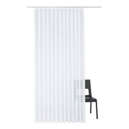 Gardine WIRTH, B:800cm H:175cm, wei&szlig;, Polyester, Wohnzimmer, Gardinen, "Charlotte", Fertig-Store mit FB 1:3 nach Ma&szlig;