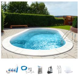 Ovalpool MY POOL BWT, B:360cm H:150cm L:623cm, beige, Schwimmbecken, "PREMIUM mit sandfarbener Innenfolie", H&ouml;he: 150 cm, in verschiedenen Gr&ouml;&szlig;en