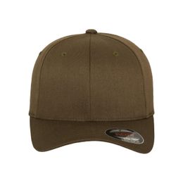 Flexfit Flex Cap "Flexfit Flexfit Wooly Combed Kids"olive, unifarben, 63% Polyester, 34% Baumwolle, 3% Elasthan, Caps