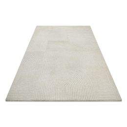 Wollteppich Wecon Home, B:140cm H:15mm L:200cm, beige, Schurwolle, Wohnzimmer, Teppiche, "Hamptons THIRTYSIX", L&auml;ufer, Schurwolle, Kurzflor,