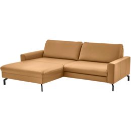 Ecksofa DIE PLANBAR, B:248cm H:89cm T:179cm, gelb, Wohnzimmer, Sofas, "PN-EM20028 L-Form ohne Kopfst&uuml;tzen", wahlweise mit motorischem Canape