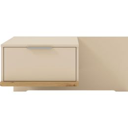 Nachtschrank Musterring, B:90cm H:43cm T:47cm, beige, Holzwerkstoff, Schr&auml;nke, "Isabelle", verschiedene Farben, Unterboden in Eiche, Ma&szlig;e B50/90 x