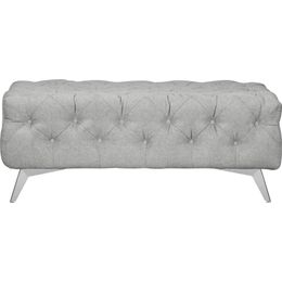 Polsterhocker Home Affaire, B:120cm H:45cm T:80cm, silber, Struktur (100% Polyester);Samtoptik (100% Polyester), Hocker, "Amaury",