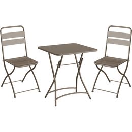 Balkonset Essentials, B:60cm H:87,5cm T:54cm, braun, Stahl, Sitzmöbel-Sets, "Breeze Bistro Set", in verschiedenen Farben erhältlich