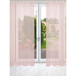 Gardine HEINE HOME, B:135cm H:245cm, rosa, Polyester, Gardinen