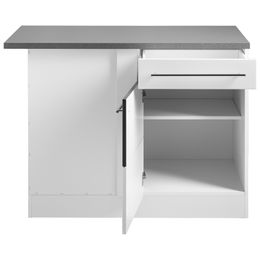 Eckunterschrank KOCHSTATION, B:110cm H:85cm T:60cm, grau, K&uuml;che, Schr&auml;nke, "KS-Trient", 110 cm breit