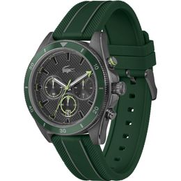 Lacoste Damen Chronograph "MAINSAIL", gr&uuml;n, Armbanduhren, Armbanduhr, Quarzuhr, Herrenuhr, Tag, Stoppfunktion, Silikonarmband