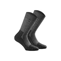 Rohner Socks Herren Kurzsocken "Socken Original 2er Pack", Gr. 47, grau, Obermaterial: 70% Schurwolle WV. 25% Polyacryl PAN. 3% Elasthan EL. 2%