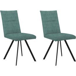 4-Fu&szlig;stuhl Home Affaire, B:49cm H:94cm, schwarz, Metall, Polyester, Sperrholz, St&uuml;hle, "Sava", Metallgestell