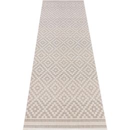 Teppich Hanse Home, B:80cm H:8mm L:200cm, grau, Kunstfaser, Wohnzimmer, Teppiche, "Raute", In-& Outdoor, Wetterfest, Balkon, L&auml;ufer, Wohnzimmer,