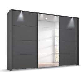 Schwebet&uuml;renschrank Rauch, B:278cm H:233cm T:68cm, grau, Holzwerkstoff, Schr&auml;nke, "Kleiderschrank Schrank Garderobe OTELI inkl. 3 Innenschubladen",