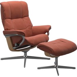 stressless "Mayfair" Set, Relaxsessel mit Hocker, mit Hocker, mit Cross Base, Gr&ouml;&szlig;e S, M & L, Holzakzent Eiche