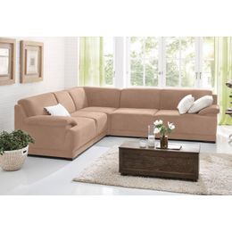 Ecksofa Home Affaire, B:259cm H:80cm T:289cm, braun, Chenille (100% Polyester);Microfaser-PRIMABELLE (100% Polyester);dicke Luxus-Microfaser in