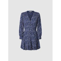 Pepe Jeans Damen Minikleid "ANNA", blau, Gr. M, Web, Obermaterial: 100% Viskose, Kleider, mit ganzflächigem Muster