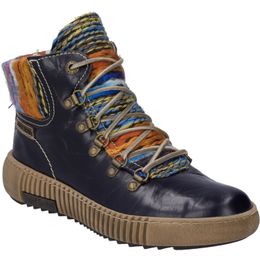 Josef Seibel Damen Stiefelette "Maren 06, ocean-multi", Gr. 42, blau, Obermaterial: 80% Rindsleder Leather cow. 20% Textilmaterial TEXMAT., Schuhe