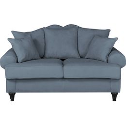 2-Sitzer Home Affaire, B:170cm H:95cm T:100cm, blau, Sofas, "WESTMINSTER", mit Federkern-Polsterung
