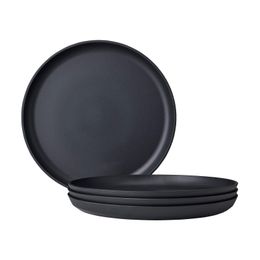 Mepal Fr&uuml;hst&uuml;cksteller "Fr&uuml;hst&uuml;cksteller Silueta &oslash; 23 cm 4er Set", L:23cm, schwarz, Speiseteller