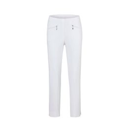 GOLDNER Damen 7/8-Hose "Stretchhose LOUISA, dehnbar & mit Taschen"weiß, Gr. 38, Obermaterial: 67% Baumwolle CO. 28% Polyamid PA. 5% Elasthan EL.,