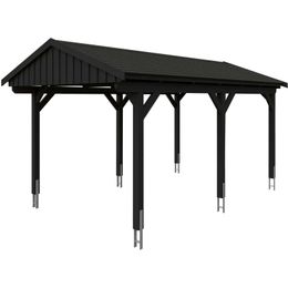 Skan Holz Einzelcarport SKANHOLZ, grau, Carports, "Fichtelberg"