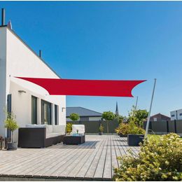 Sonnensegel Windhager, B:300cm T:400cm, rot, Polyester, Terasse, Sonnensegel, "Capri Rechteck", 3x4m, rot