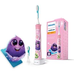 Jungen Elektrische Kinderzahnbürste "HX6352/42", pink, PHILIPS SONICARE, Kunststoff, B:11,1cm H:22cm T:6,4cm, Elektrozahnbürsten, mit interaktiver