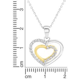 Firetti Damen Kette mit Anh&auml;nger "Schmuck Geschenk Silber 925 Halsschmuck Halskette Ankerkette Herz", Silber 925 (Sterlingsilber), L: 45 B: 1mm,