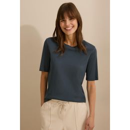 Cecil Damen T-Shirt, gr&uuml;n, Basic, Gr. XL, unifarben, Web, 95% Baumwolle, 5% Elasthan; grey melange: 68% Baumwolle, 28% Polyester, 4% Elathan, Shirts,
