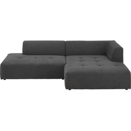 3-Sitzer, B:269cm H:70cm T:153cm, grau, ATLANTIC HOME COLLECTION, Sofas, "Leonardo", Ottomane mit XXL-Liegefl&auml;che