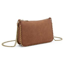 Vivance Damen Umhängetasche "Minibag"camelfarben, Lederimitat, unifarben, Taschen, Handtasche, Henkeltasche, Crossbody Bag, Clutch VEGAN