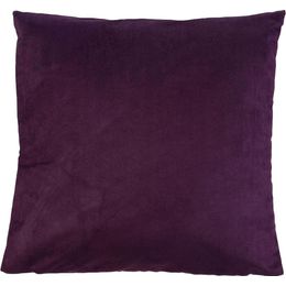 G&ouml;zze Kissenh&uuml;llen G&Ouml;ZZE, B:60cm L:60cm, lila, Polyester, Obermaterial: 100% Polyester, Kissenbez&uuml;ge, "Alcatraz", in Wildlederoptik