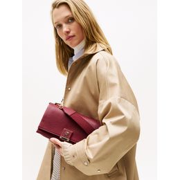 Tommy Hilfiger Damen Umh&auml;ngetasche "TH HER MED CROSSOVER"dunkelrot, Lederimitat, Taschen, Damen Tragetasche, Schultertasche mit goldfarbenem