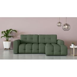 Ecksofa OTTO HOME, B:265cm H:91cm T:170cm, grün, 100% Polyester, Wohnzimmer, Sofas, "Manilla, wahlweise mit Bettfunktion, B/T/H 265/170/91 cm",
