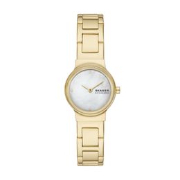 Skagen Damen Quarzuhr "FREJA LILLE", gold, Armbanduhren, Armbanduhr, Damenuhr, Edelstahlarmband, analog