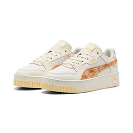 Puma Damen Sneaker "CARINA STREET LUX CRAFTED FLOWERS", Gr. 42, weiß, Synthetik, Schuhe