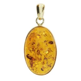 OSTSEE-SCHMUCK Damen Kettenanh&auml;nger "- Classic 24x16 mm - Gold 585/000 - Bernstein", Gelbgold 585, gold, Gelbgold 585, Schmuckanh&auml;nger