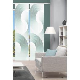 Schiebegardine Vision, B:60cm H:260cm, blau, Polyester, Wohnzimmer, Gardinen, "BEXON", SET,SCHIEBEVORHANG,BAMBUS,DIGITALDRUCK