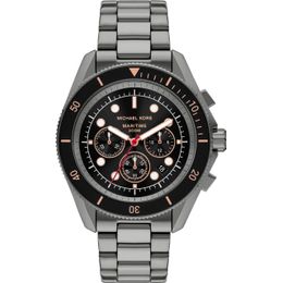 Michael Kors Herren Chronograph "MARITIME", grau, Armbanduhren, Quarzuhr, Armbanduhr, Herrenuhr, Edelstahlarmband, analog, Tag