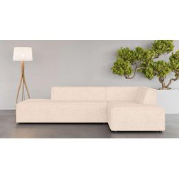 Ecksofa OTTO HOME, B:270cm H:72cm T:180cm, beige, 100% Polyester, Wohnzimmer, Sofas, "Ecksofa Cavan mit Ottomane links oder rechts bestellbar",