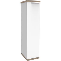 Midischrank Welltime, B:25,2cm H:106cm T:32cm, wei&szlig;, Spanplatte, Badezimmer, Schr&auml;nke, "Belmont"
