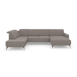 Sit & More Wohnlandschaft SIT & MORE, B:337cm H:84cm T:205cm, braun, Sofas, "Bailando U-Form", wahlweise mit Kopfteilverstellung und Vorziehsitz, motorisch