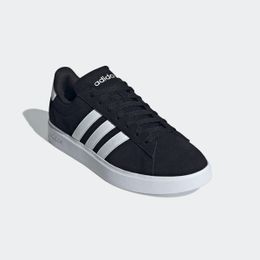 Herren Sneaker "GRAND COURT 2.0", adidas Sportswear, Gr. 44, schwarz-weiß, Leder, Synthetik, Schuhe, Design auf den Spuren des adidas Superstar