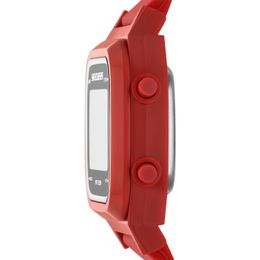 Skechers Herren Chronograph "FISKE", rot, Armbanduhren, Quarzuhr, Armbanduhr, Herrenuhr, Silikonarmband, digital, Tag