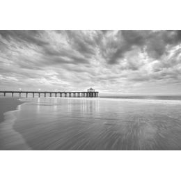 papermoon Fototapete "Manhattan Beach Pier", B/L: 3,5m x 2,6m, Bahnen: 7 Stk., bunt, Tapeten
