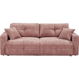 Schlafsofa, B:235cm H:88cm T:120cm, rot, ED EXCITING DESIGN, 95% Polyester, 5% Polyamide, Jugendzimmer, Sofas, "Bullet", mit Bettkasten & 2 Zierkissen